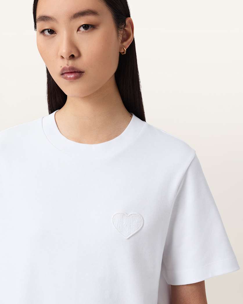 Lover Lisa Embroidered T-Shirt White | ALLSAINTS